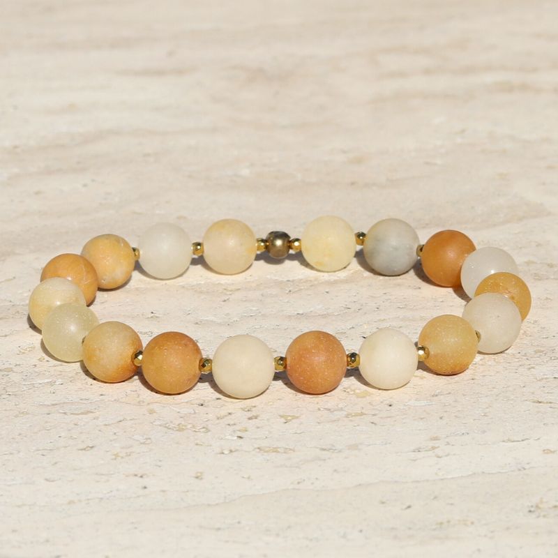 Matte Yellow Jade Bracelet *Final Sale* – Lovepray jewelry