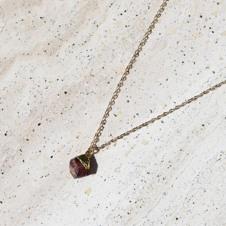 Raw Garnet Chain Necklace – Lovepray jewelry