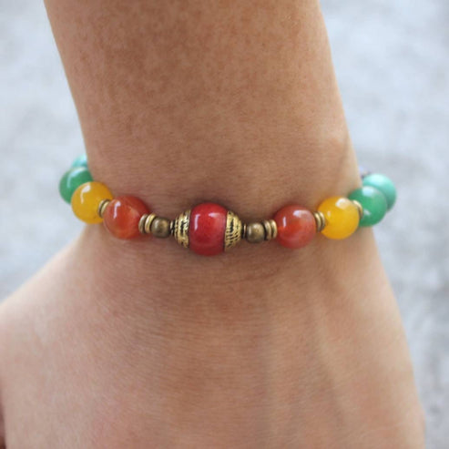 Chakra, Multitone Gemstone Mala Bracelet – Lovepray jewelry