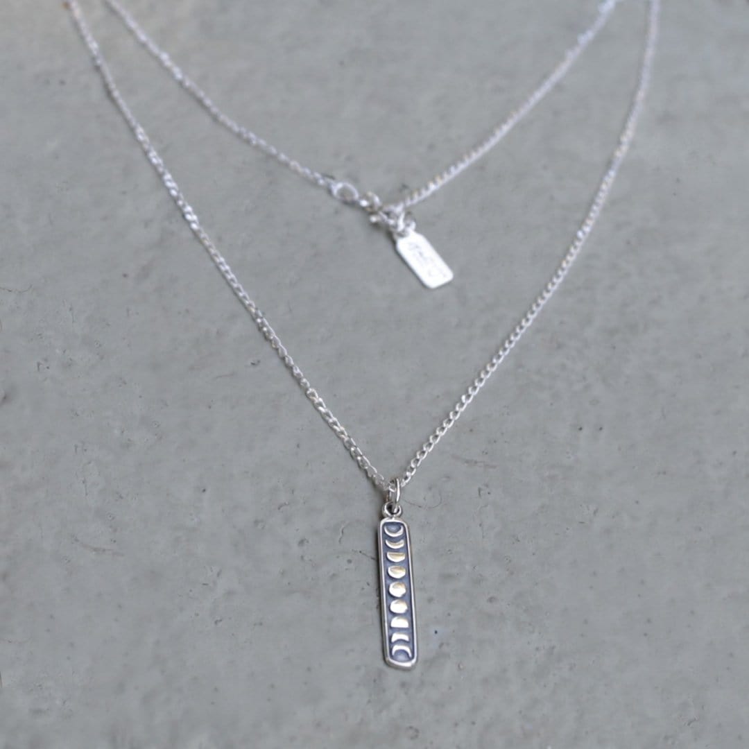 Moon Phase Sterling Silver Chain Necklace – Lovepray jewelry